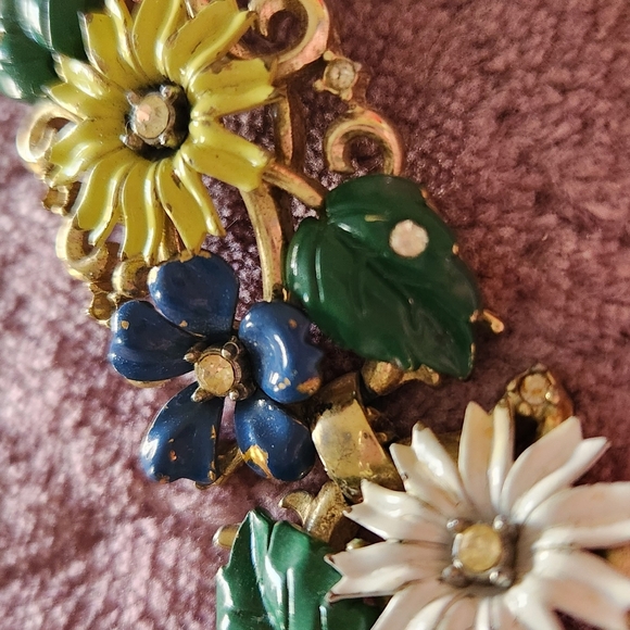 Trifari | Jewelry | Trifari Crown Bracelet Vintage Colorful Enamel ...